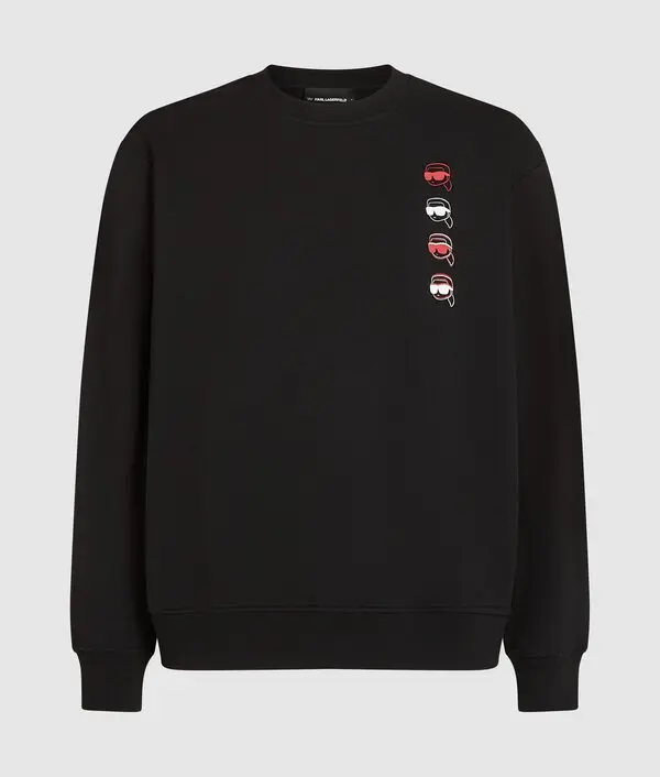 Karl Lagerfeld Ikon Print Crewneck Sweatshirt