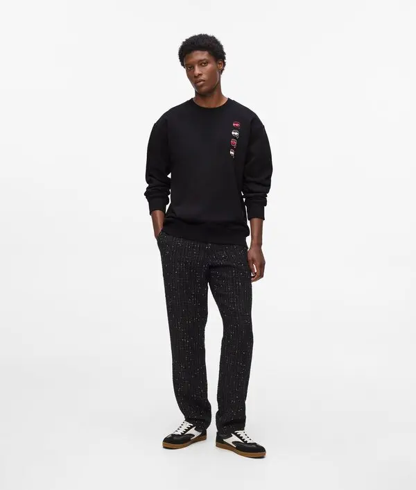 Karl Lagerfeld Ikon Print Crewneck Sweatshirt