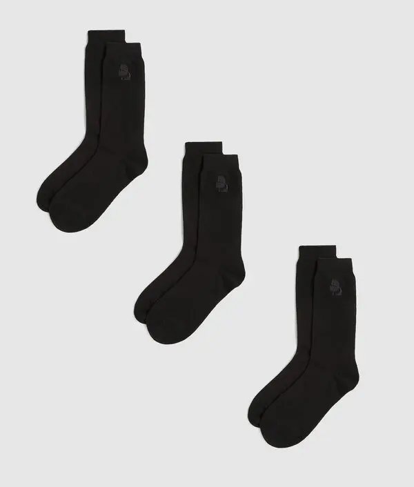Karl Lagerfeld Kameo Socks – 3-pack - Black