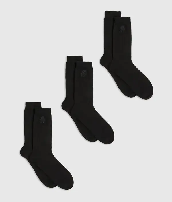 Karl Lagerfeld Kameo Socks – 3-pack - Black