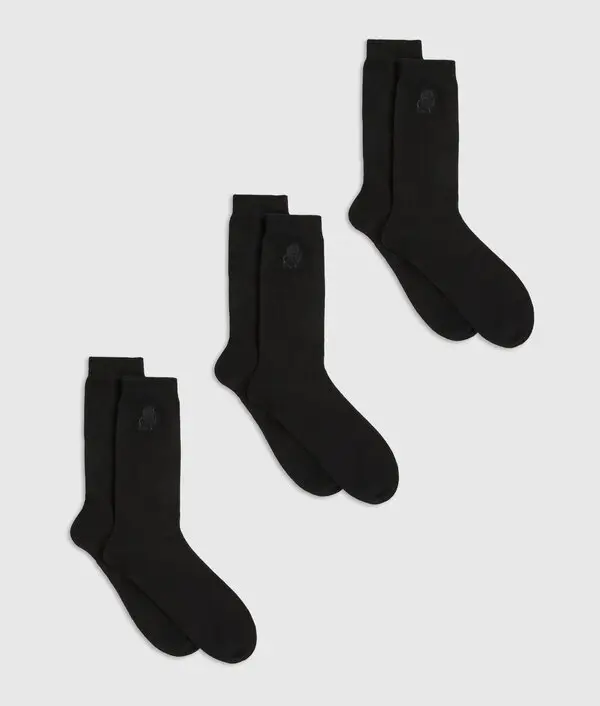 Karl Lagerfeld Kameo Socks – 3-pack - Black