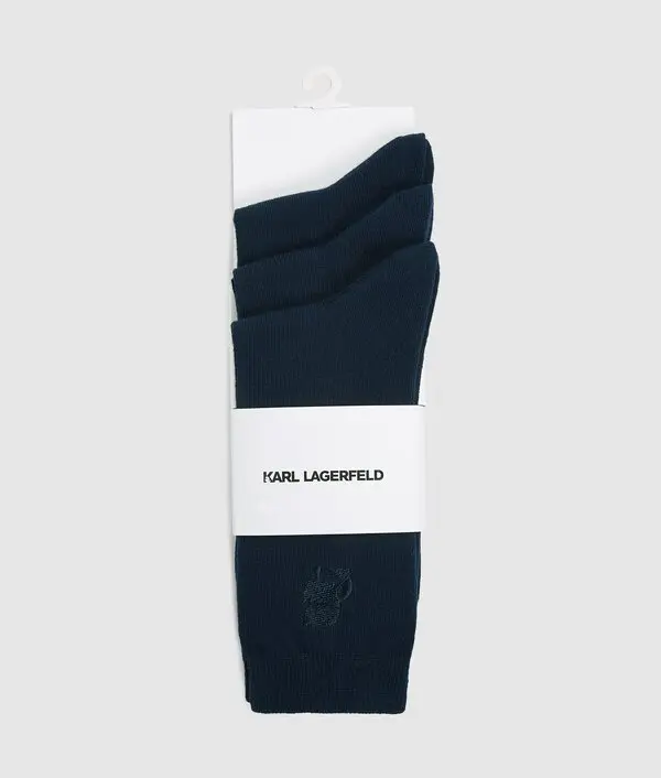 Karl Lagerfeld Kameo Socks – 3-pack - Evening Blue