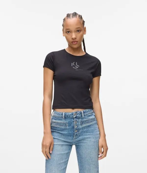 KL JEANS Jeans Studded Monogram T-shirt - Black