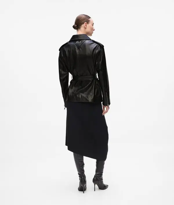 Karl Lagerfeld Leather Oversized Jacket