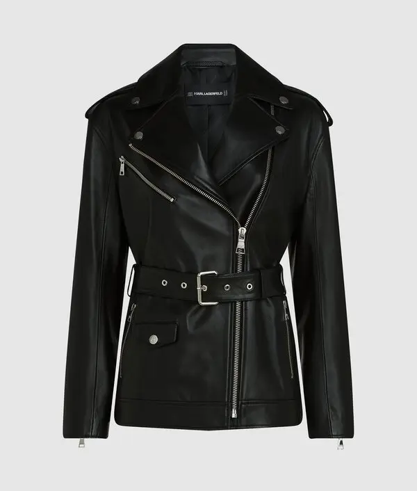 Karl Lagerfeld Leather Oversized Jacket