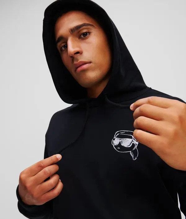 Karl Lagerfeld Ikon Hoodie With Embroidered Motif