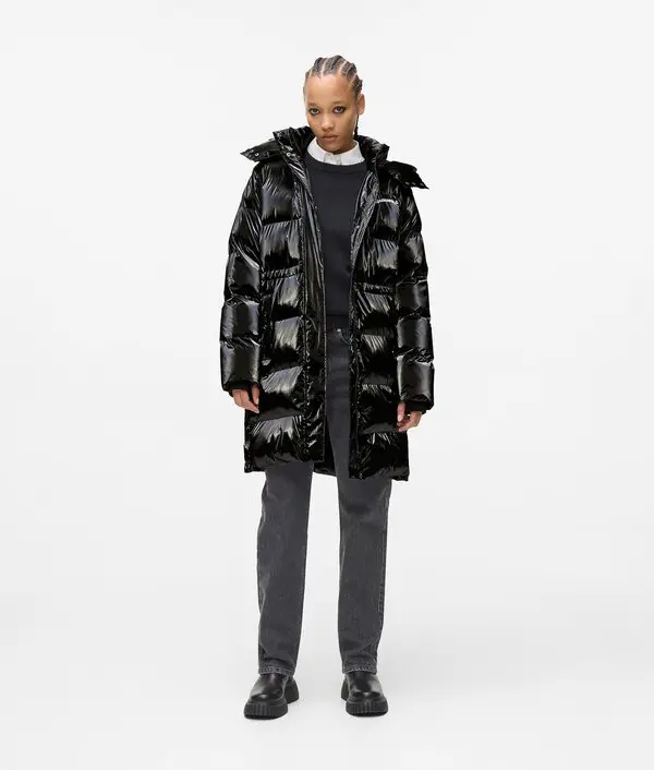 KL JEANS Jeans Longline Puffer Jacket - Black