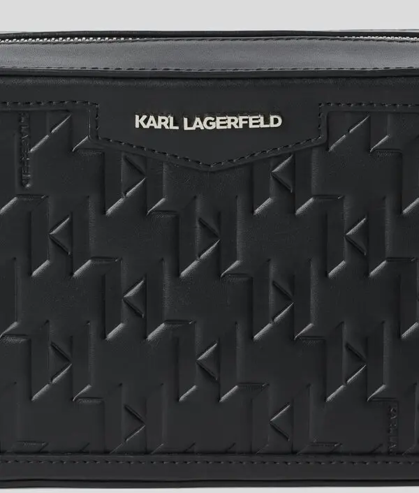 Karl Lagerfeld K/loom Leather Camera Bag - Black