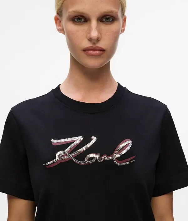 Karl Lagerfeld Sequin Signature T-shirt