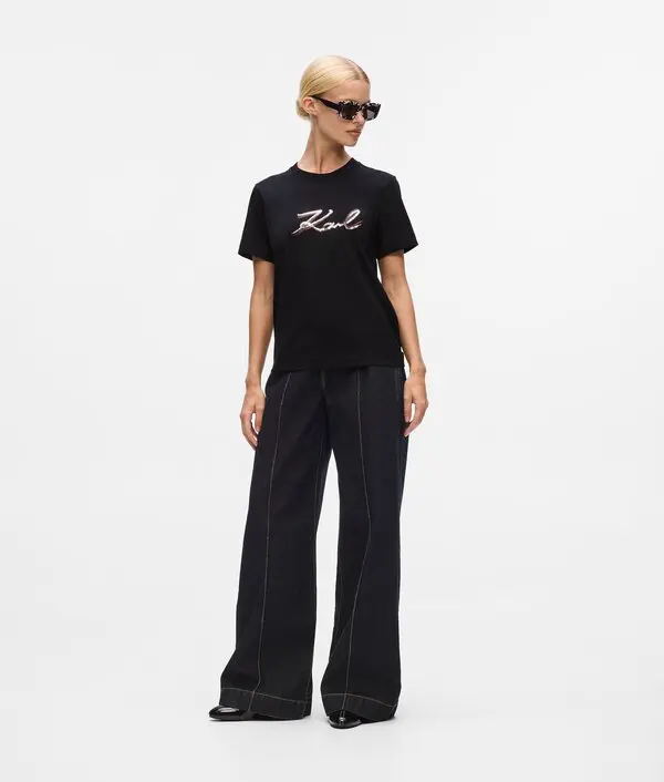 Karl Lagerfeld Sequin Signature T-shirt