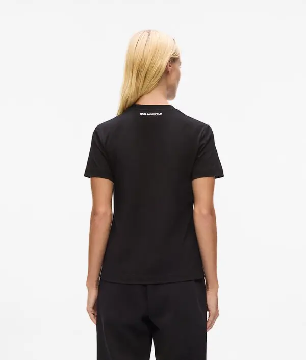 Karl Lagerfeld Ikon Rhinestone T-shirt - Black