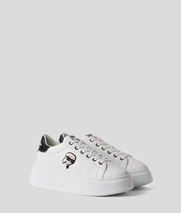 Karl Lagerfeld Ikon Nft Kapri Leather Sneakers - White