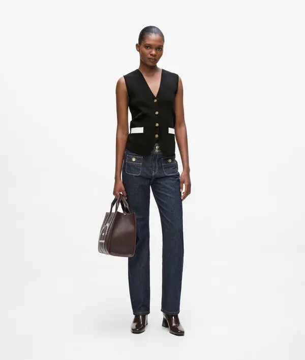 Karl Lagerfeld Recycled Viscose Blend Waistcoat