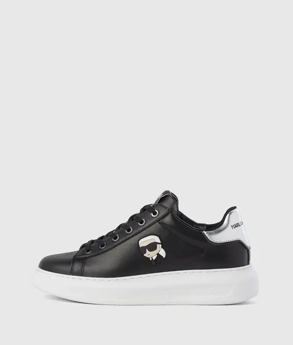 Karl Lagerfeld Ikon Nft Kapri Sneakers In Smooth Leather - Black