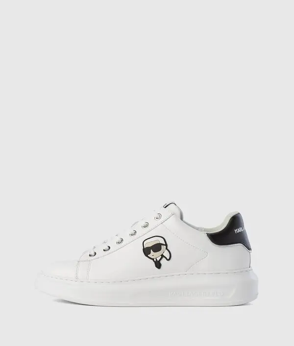 Karl Lagerfeld Ikon Nft Kapri Sneakers In Smooth Leather - White