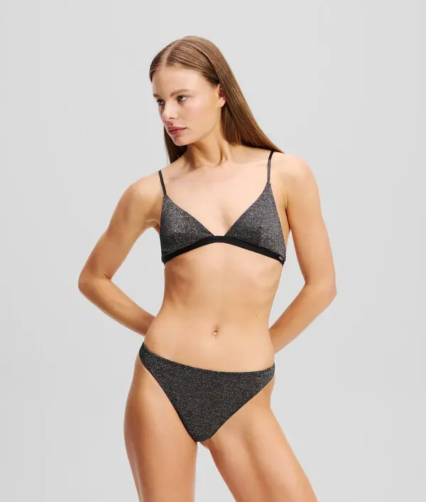 Karl Lagerfeld Signature Metallic Thong