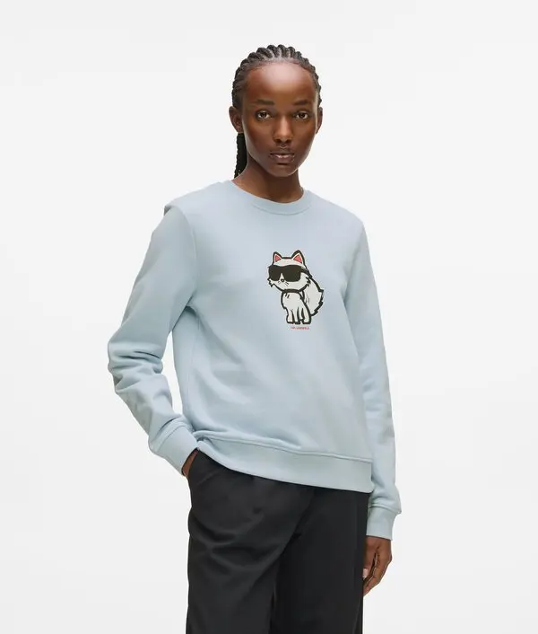 Karl Lagerfeld Ikon Choupette Sweatshirt - Kentucky Blue