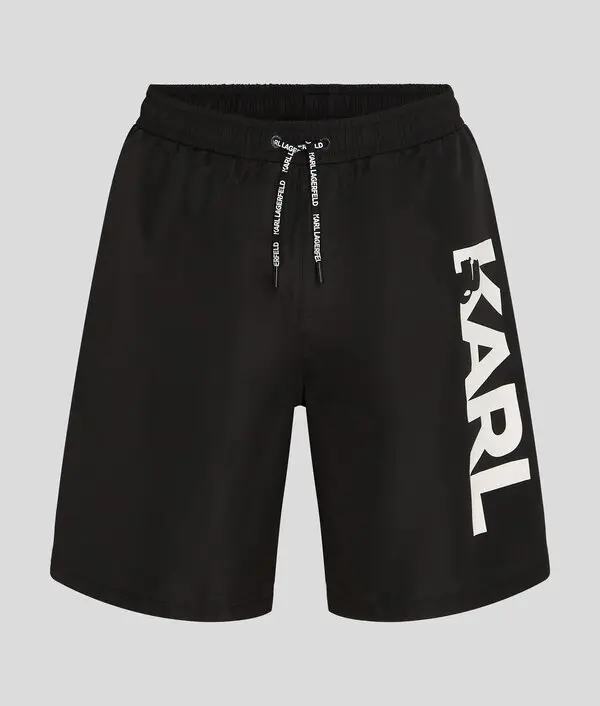 Karl Lagerfeld Logo Long Board Shorts