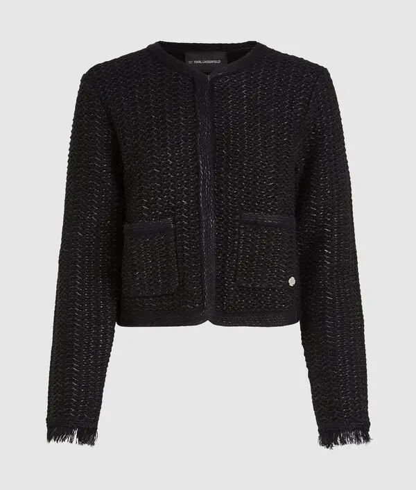 Karl Lagerfeld Textured Knit Cardigan