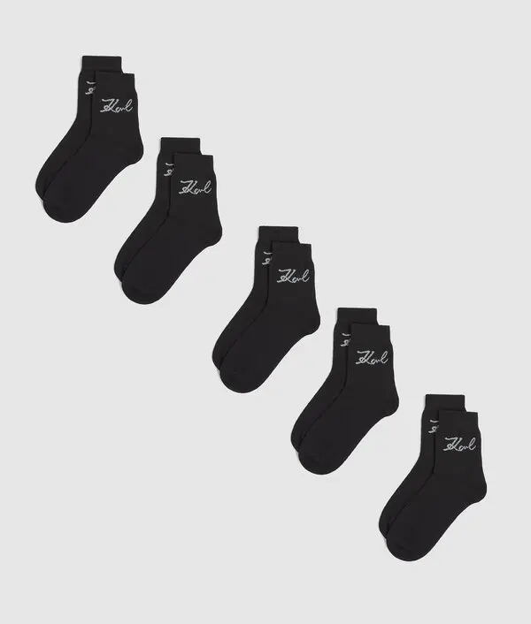 Karl Lagerfeld Signature Socks 5-pack - Black