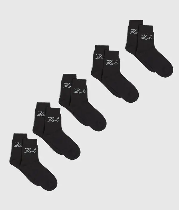 Karl Lagerfeld Signature Socks 5-pack - Black