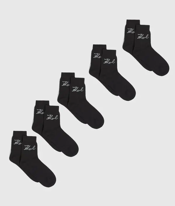 Karl Lagerfeld Signature Socks 5-pack - Black