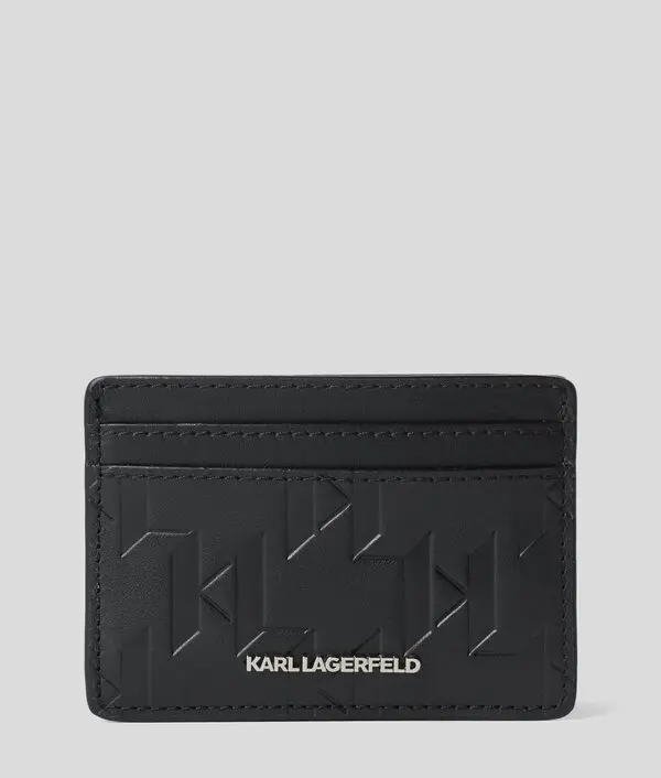 Karl Lagerfeld K/loom Leather Cardholder - Black