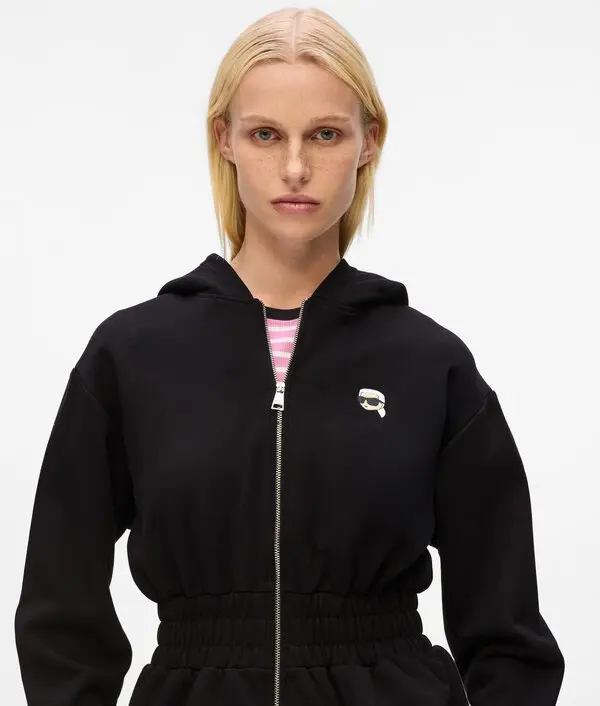 Karl Lagerfeld Ikon Cinched Zip Hoodie