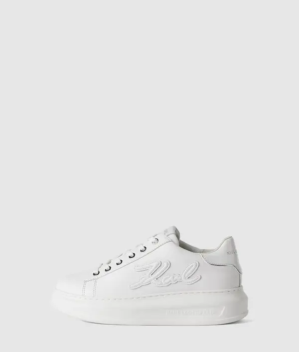 Karl Lagerfeld Kapri Signia Low Leather Sneakers - White