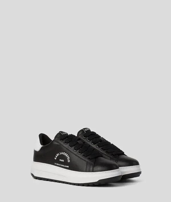 Karl Lagerfeld Rue St-guillaume Kapri Lug Sneakers - Black/white