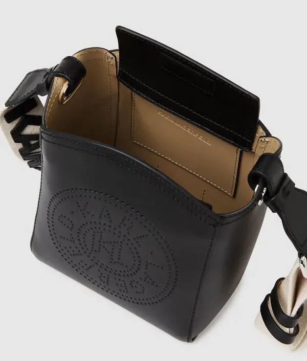 Karl Lagerfeld K/circle Small Bucket Bag In Leather