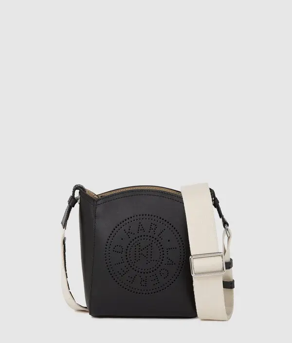 Karl Lagerfeld K/circle Small Bucket Bag In Leather - Black