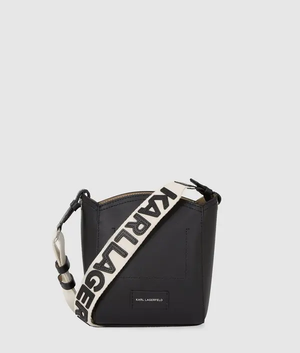 Karl Lagerfeld K/circle Small Bucket Bag In Leather