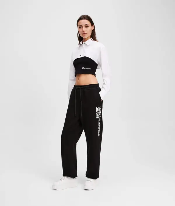 KL JEANS Jeans Slim-fit Sweatpants With Logo Detail - Black