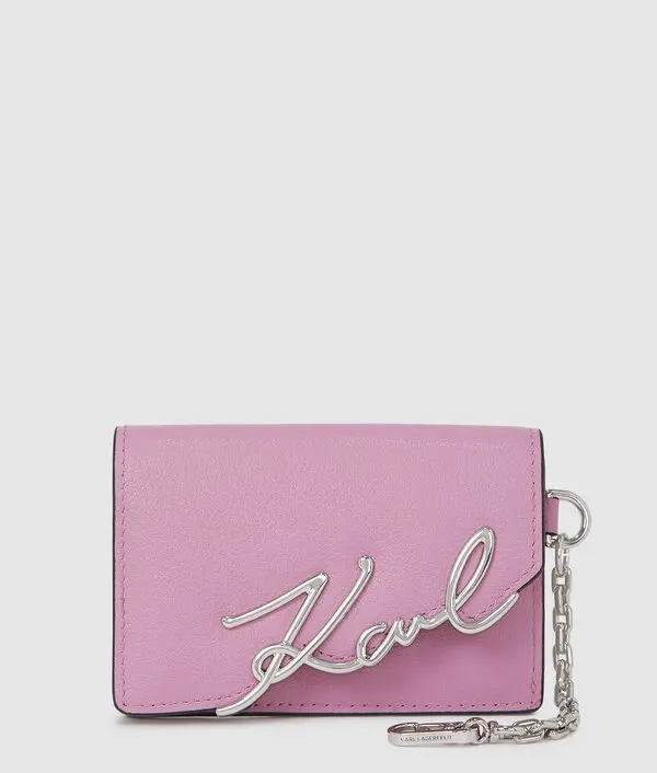 Karl Lagerfeld K/signature Cardholder - Cyclamen