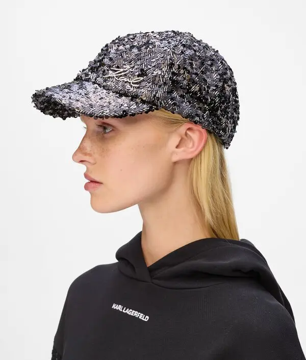 Karl Lagerfeld Sequin Baseball Cap