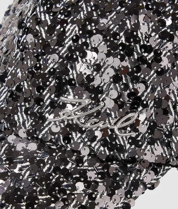 Karl Lagerfeld Sequin Baseball Cap