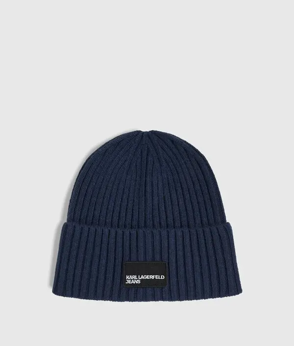 Karl Lagerfeld Logo Beanie - Peacoat