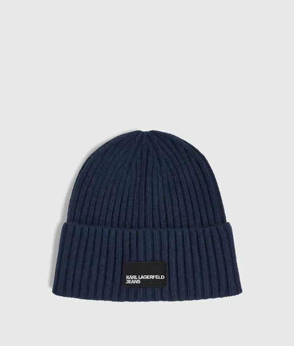 Karl Lagerfeld Logo Beanie - Peacoat