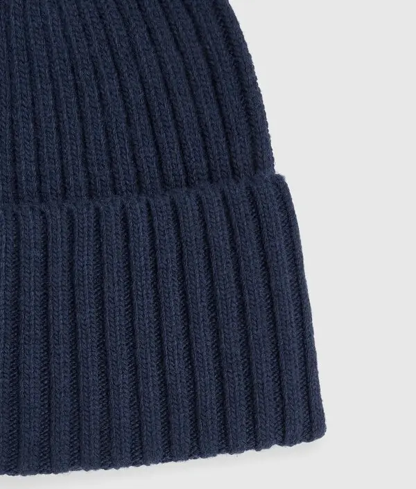 Karl Lagerfeld Logo Beanie - Peacoat