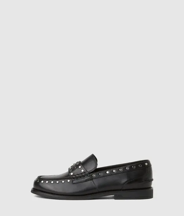 KL JEANS Mia Studded Loafers - Black/silver