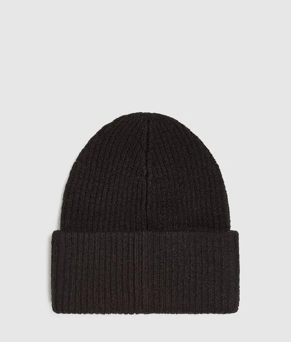 KL JEANS Jeans Logo Patch Long Beanie - Black