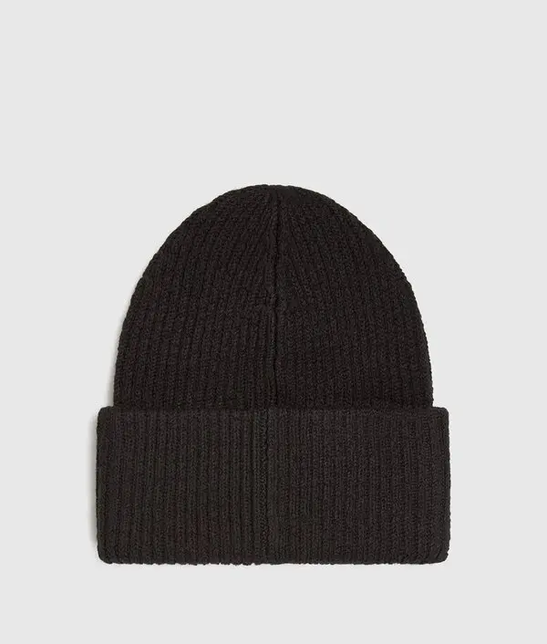 KL JEANS Logo Patch Long Beanie - Black
