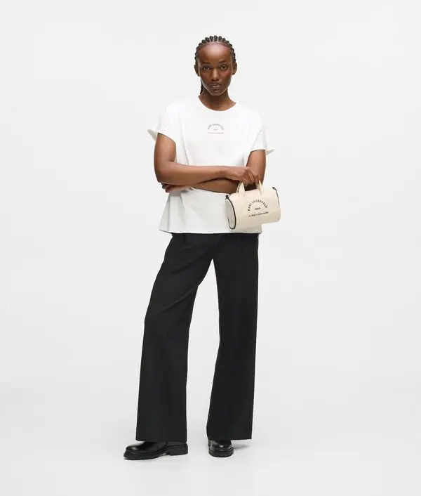 Karl Lagerfeld Relaxed Rue St-guillaume Glitter T-shirt - White