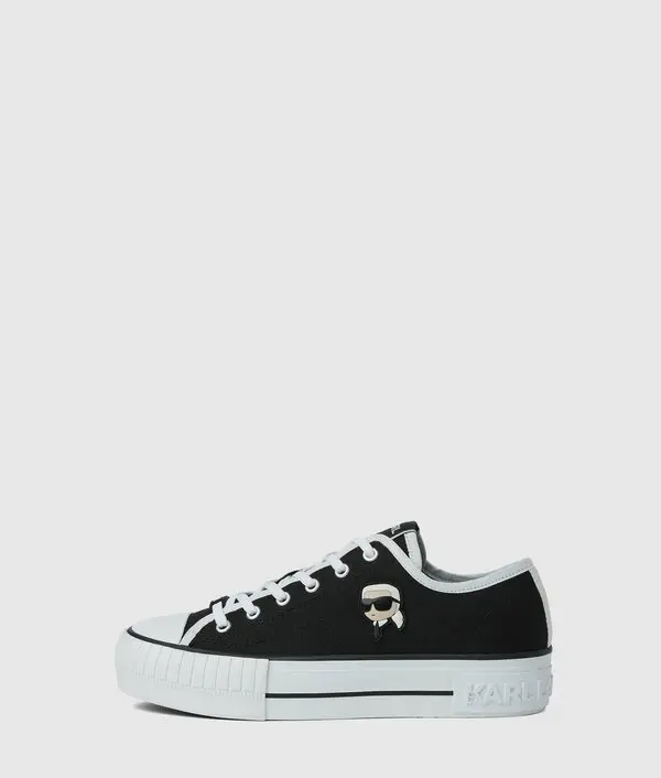 Karl Lagerfeld Ikon Kampus Max Canvas Sneakers - Black