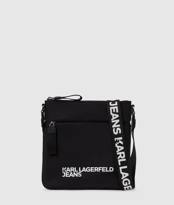 KL JEANS Jeans Logo Slim Crossbody Bag - Black