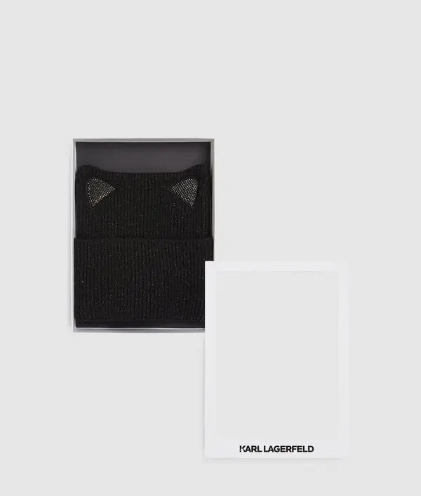 Karl Lagerfeld Choupette Beanie With Studded Cat Ears