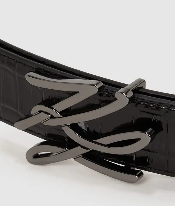 Karl Lagerfeld K/autograph Croc-effect Belt