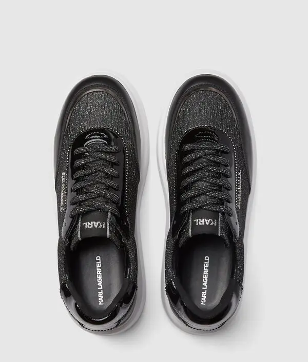 Karl Lagerfeld Glitter Embellished Wedge Sneakers