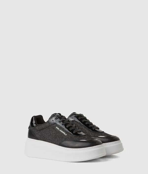 Karl Lagerfeld Glitter Embellished Wedge Sneakers